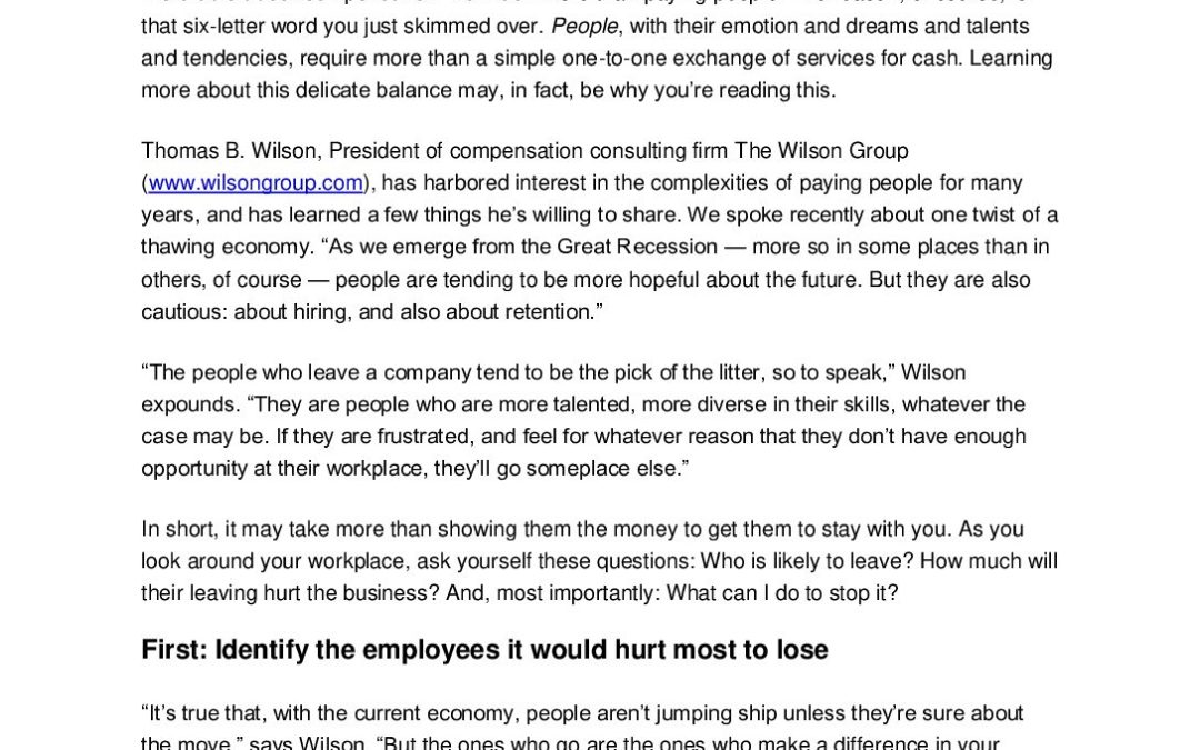 BLR Compensation Management White Papers - Wilson Group